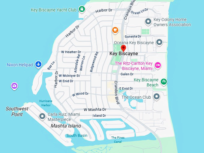 16. key biscayne map