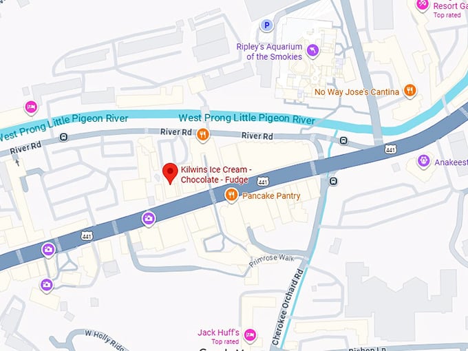 16. kilwins ice cream chocolate fudge map