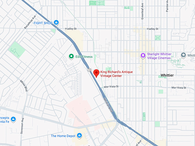 16. king richard's antique vintage center map