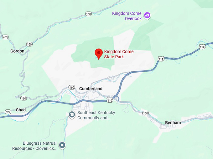 kingdom come state park map