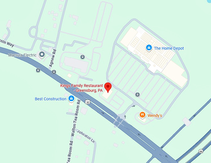 16. king's family restaurant map