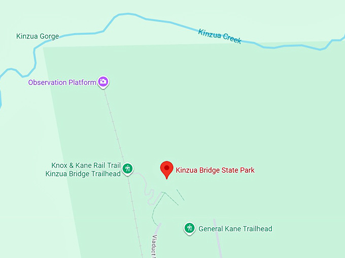 16. kinzua bridge state park map