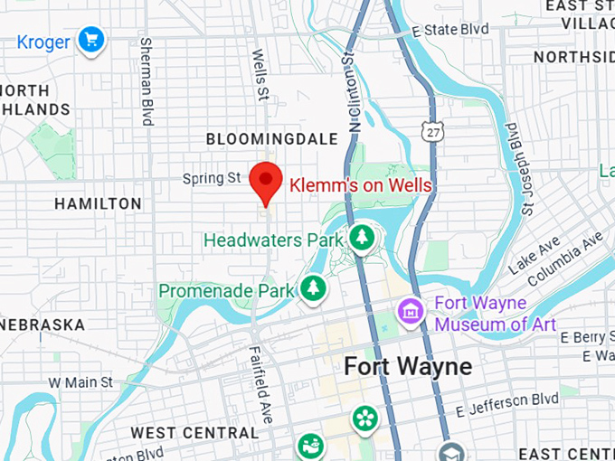 16. klemm's on wells map