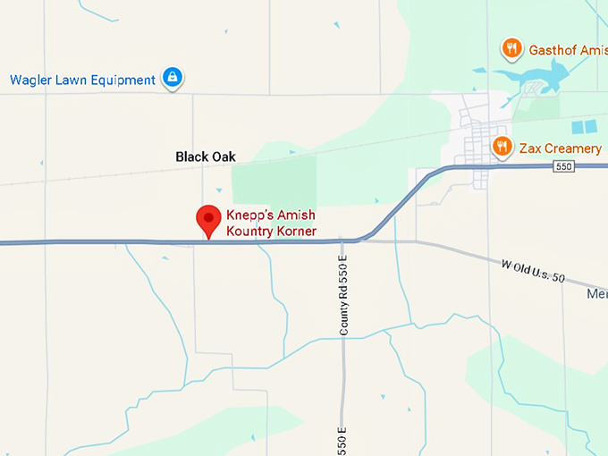 16. knepp's amish kountry korner map