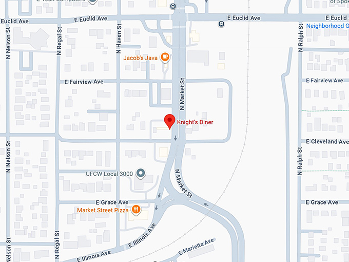 16. knight&rsquo;s diner map