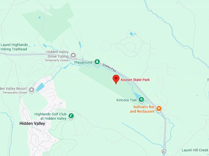 16. kooser state park map