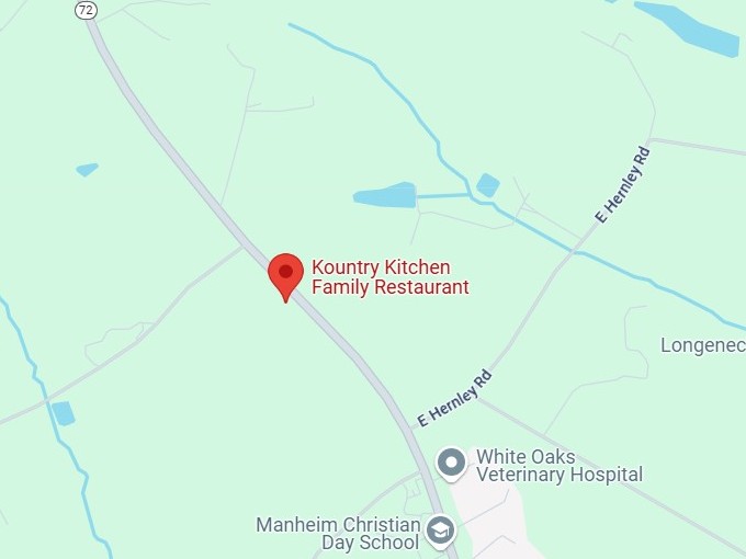 16. kountry kitchen family restaurant map
