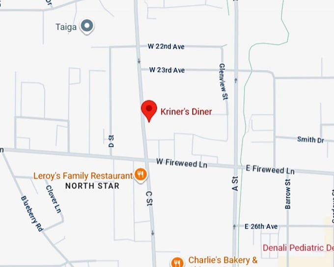 16. kriner's diner map