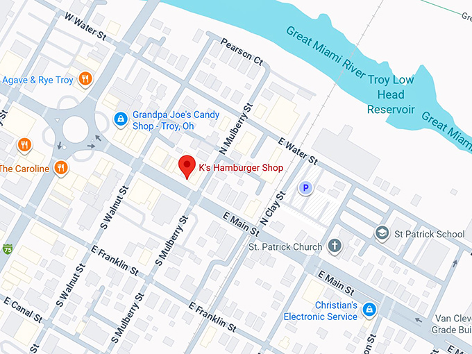 16. k's hamburger shop map