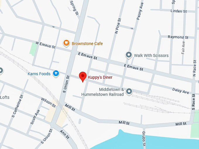 16. kuppy's diner map