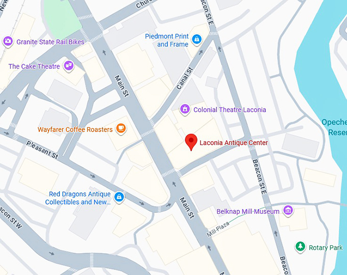 laconia antique center map