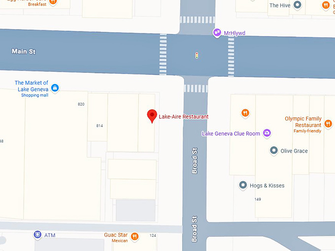 16. lake aire restaurant map