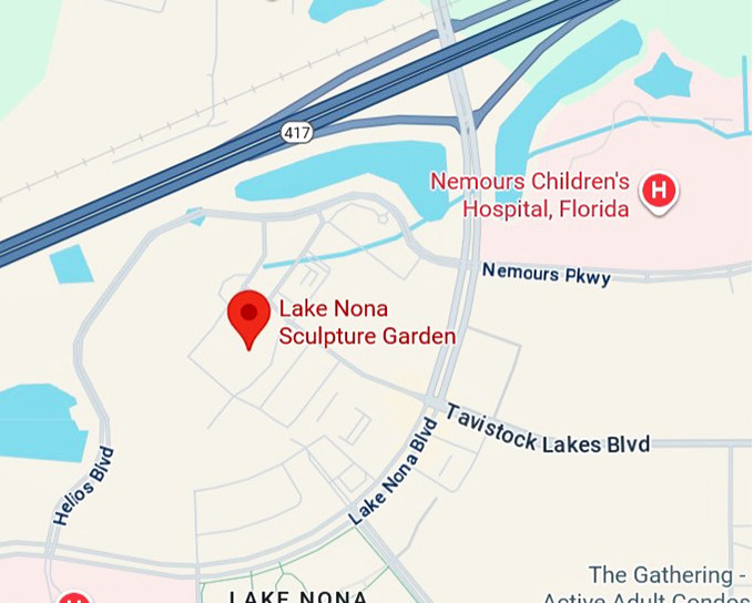 16. lake nona sculpture garden map