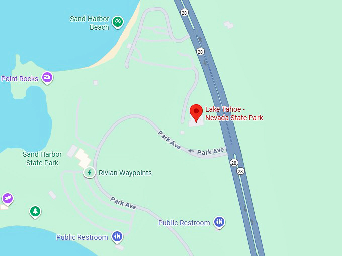 16. lake tahoe nevada state park map