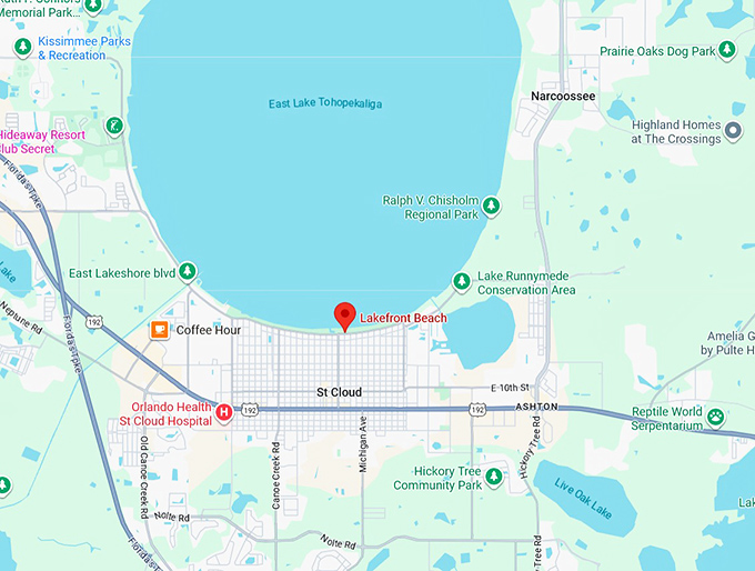 16. lakefront beach map