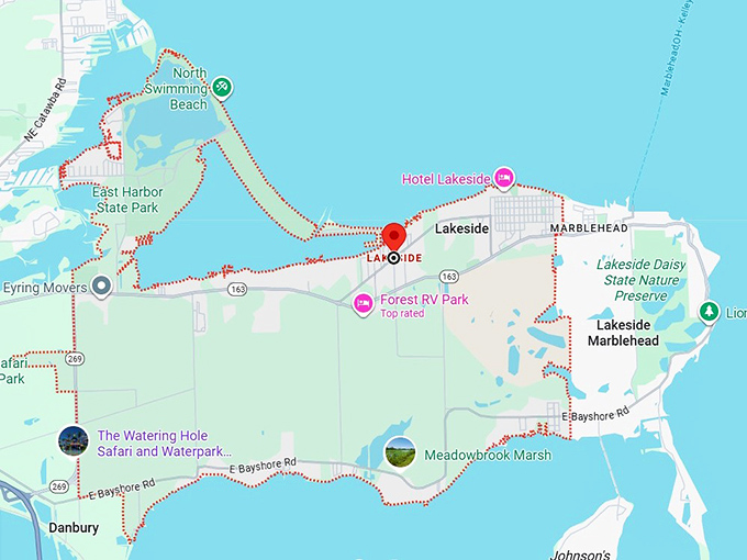 16. lakeside, oh map