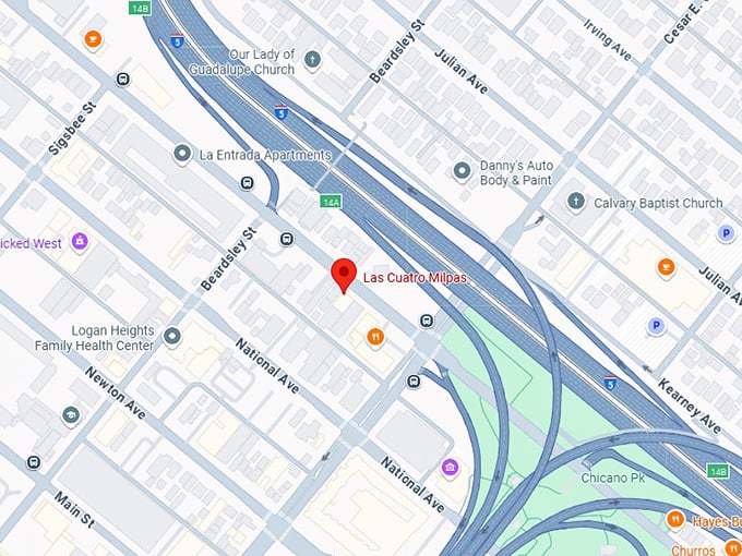 16. las cuatro milpas map