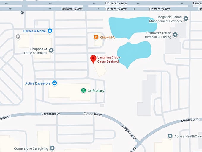 16. laughing crab cajun seafood map