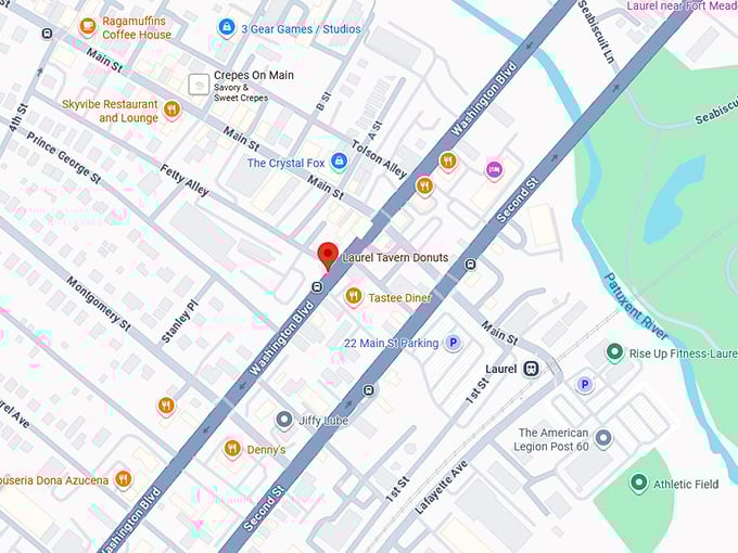16. laurel tavern donuts map
