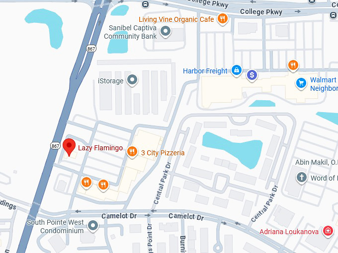 16. lazy flamingo map