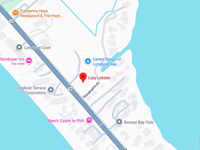 16. lazy lobster map