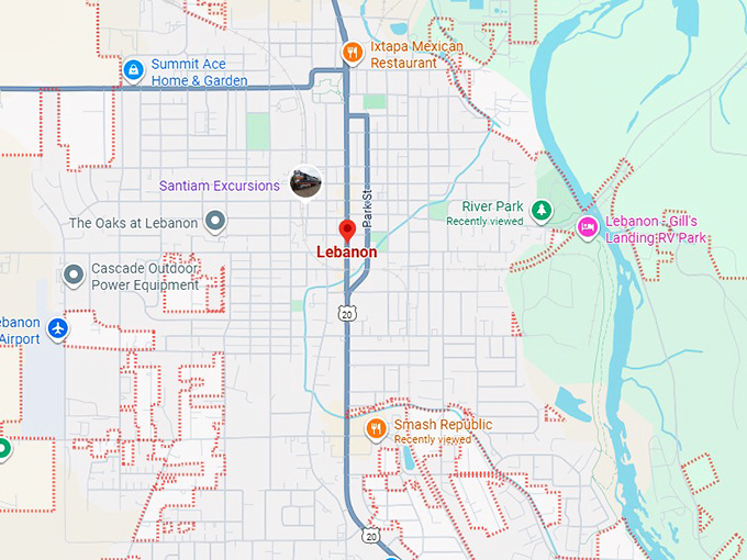 16. lebanon, oregon map