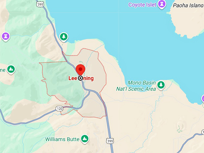 16. lee vining, ca map