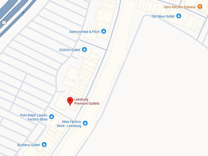 16. leesburg premium outlets map