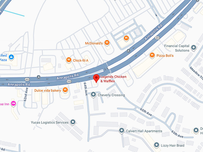 16. legends chicken & waffles map