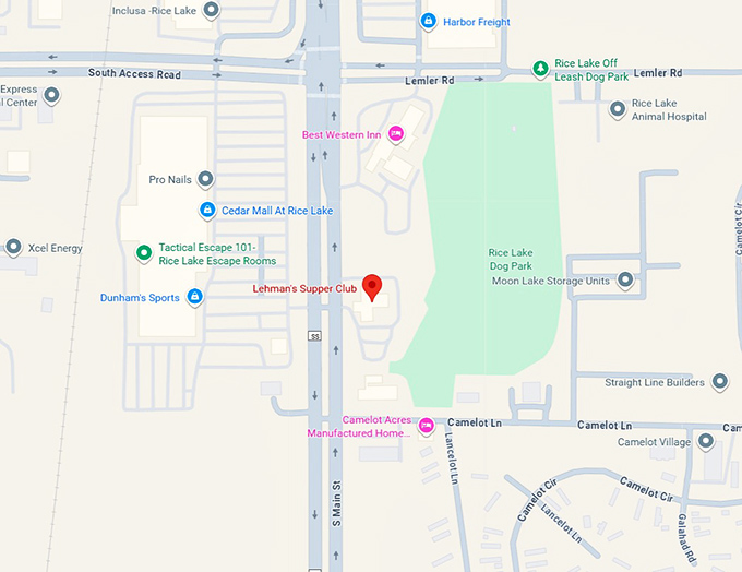 16. lehman's supper club map