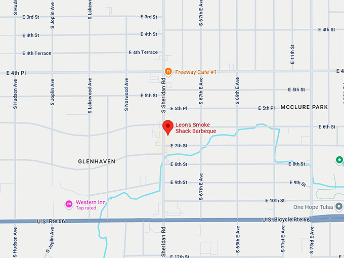 16. leon's smoke shack barbeque map