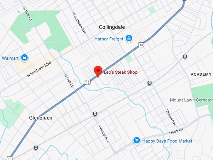 16. leo’s steak shop map