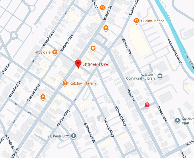 16. letterman's diner map