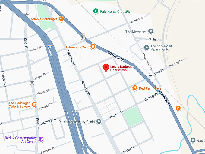 16. lewis barbecue charleston map