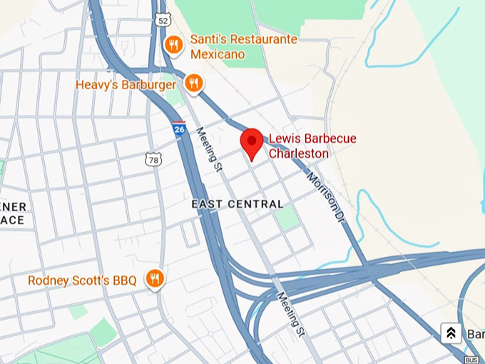 16. lewis barbecue charleston map