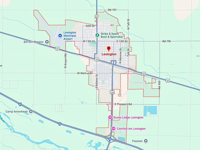 16. lexington, ne map