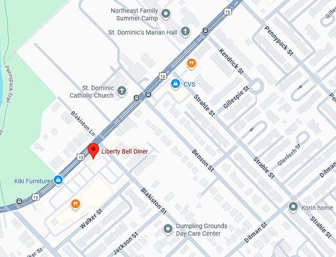 16. liberty bell diner map