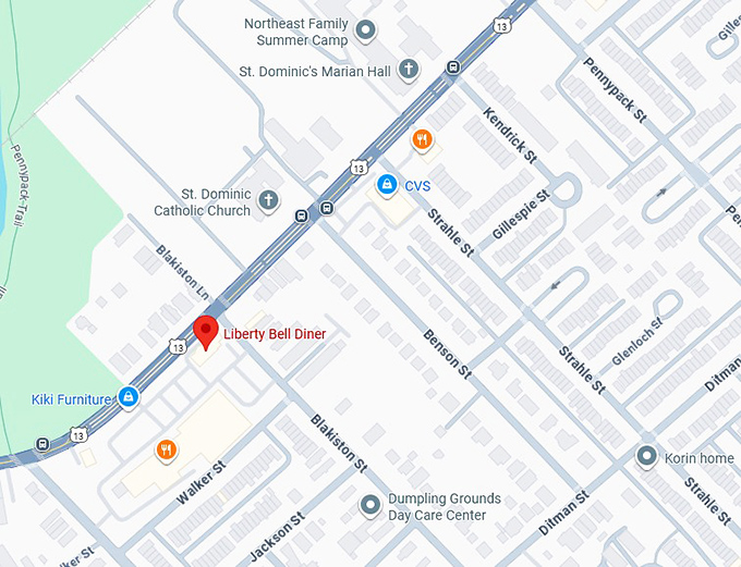 16. liberty bell diner map