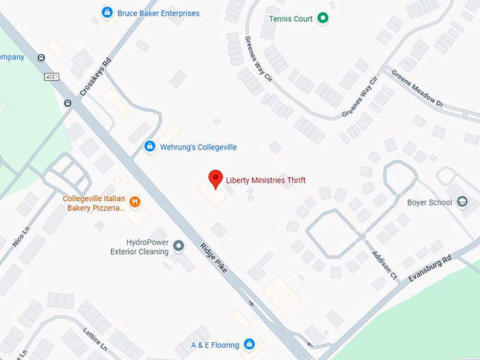 16. liberty ministries thrift store map