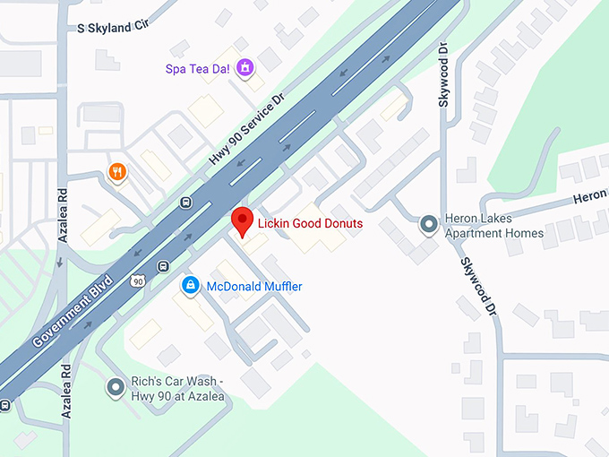 16. lickin good donuts map