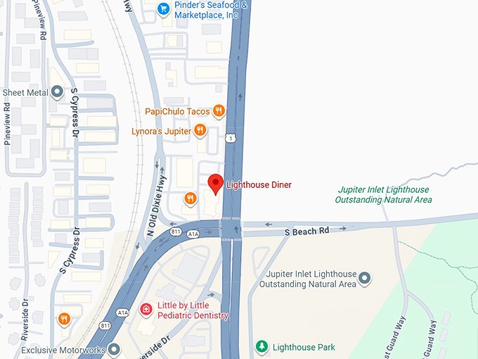 16. lighthouse diner map