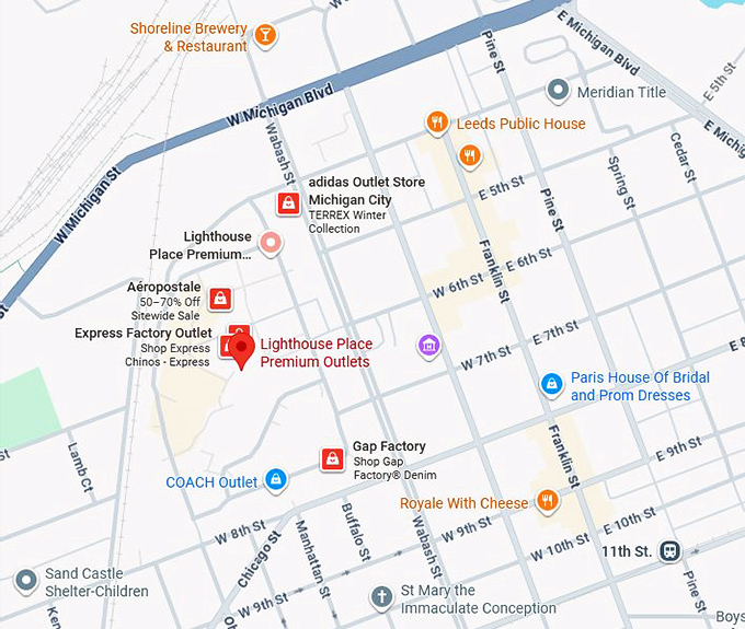 16. lighthouse place premium outlets map