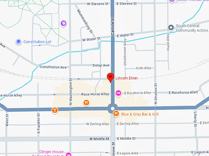16. lincoln diner map