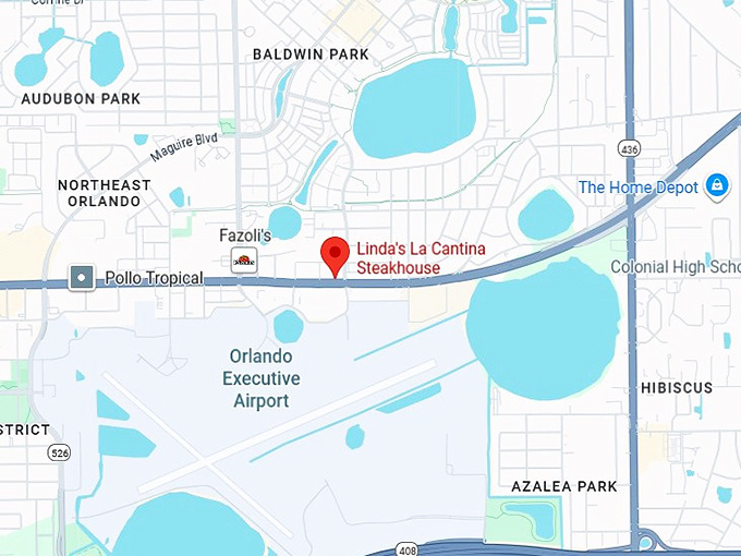 16. linda's la cantina steakhouse map