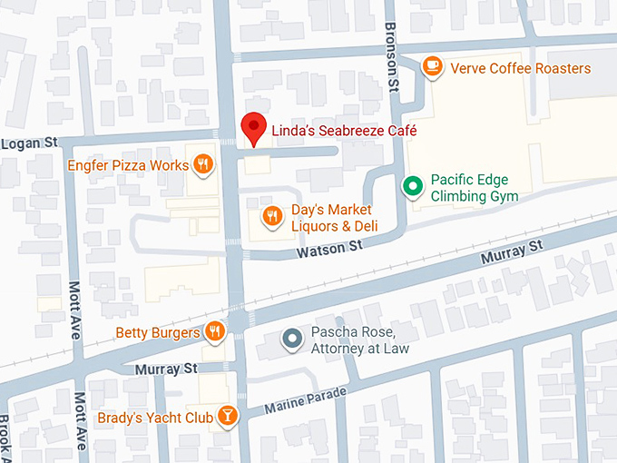 16. linda's seabreeze cafe map