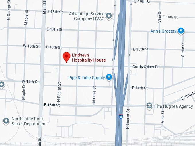 16. lindsey's hospitality house map