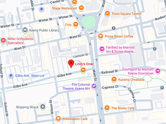 16. lindy's diner map