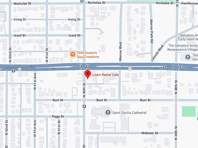 16. lisa's radial cafe map