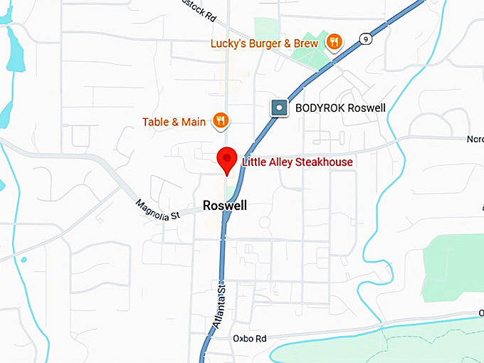 16. little alley steakhouse map