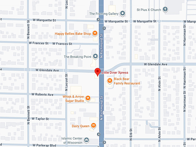 16. little diner xpress map